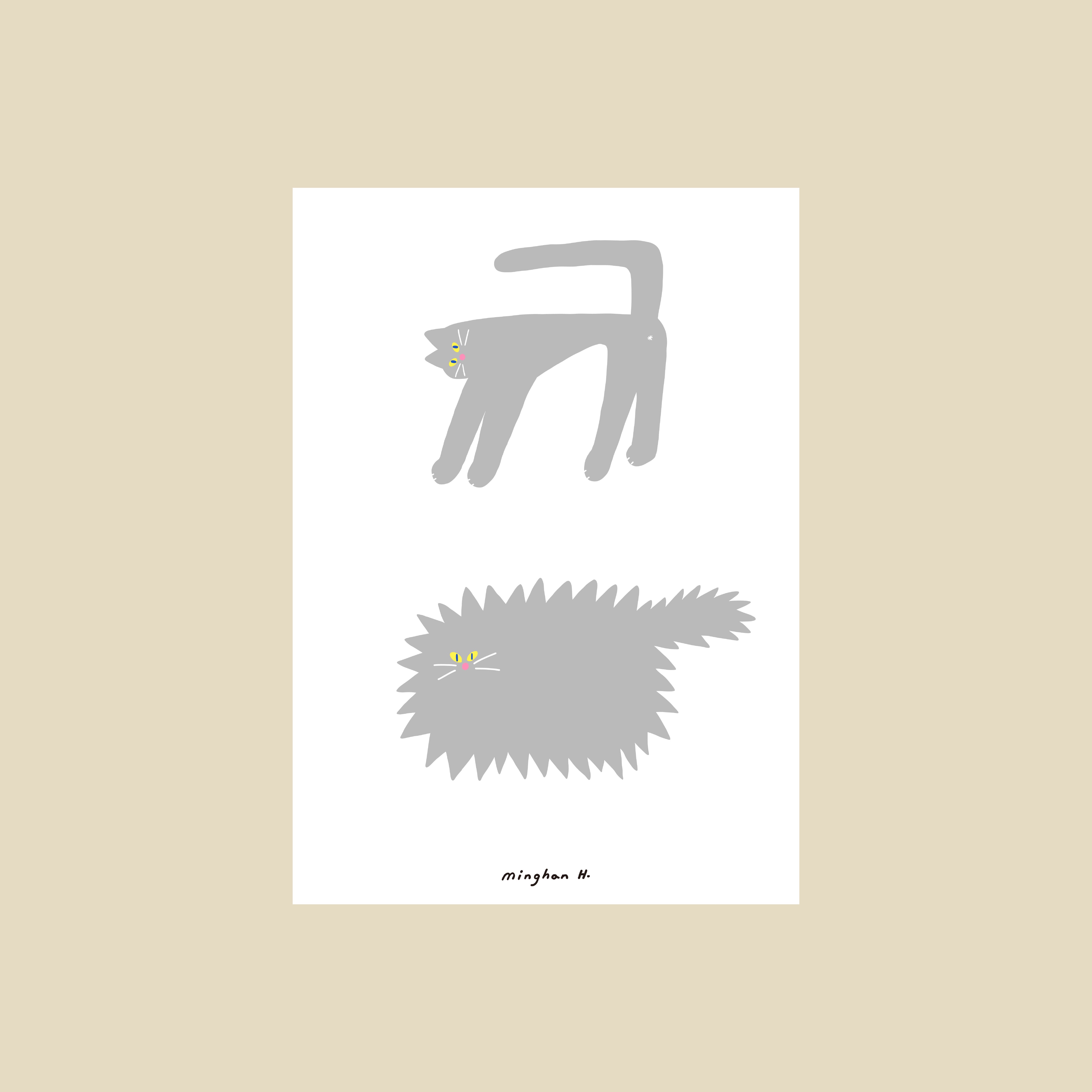 A3 POSTER | Puffed-up cat – Minghan H.